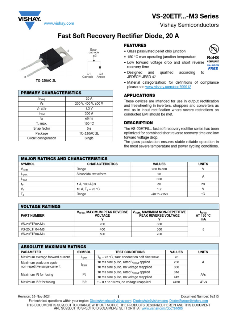 20ETF | PDF | Rectifier | Diode