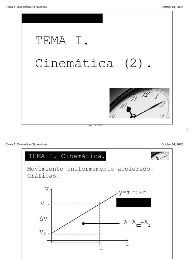 Cinemática: Movimiento Acelerado y Gráficas | PDF | Cinemática | Velocidad