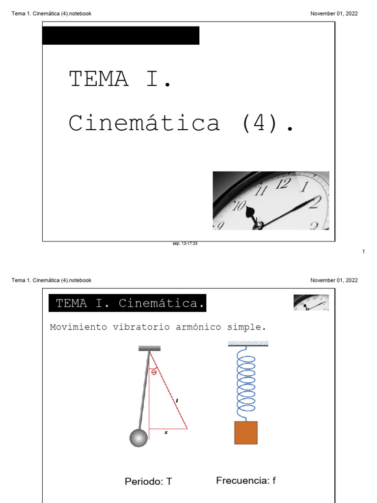 Tema 1. Cinemática | PDF | Mecánica