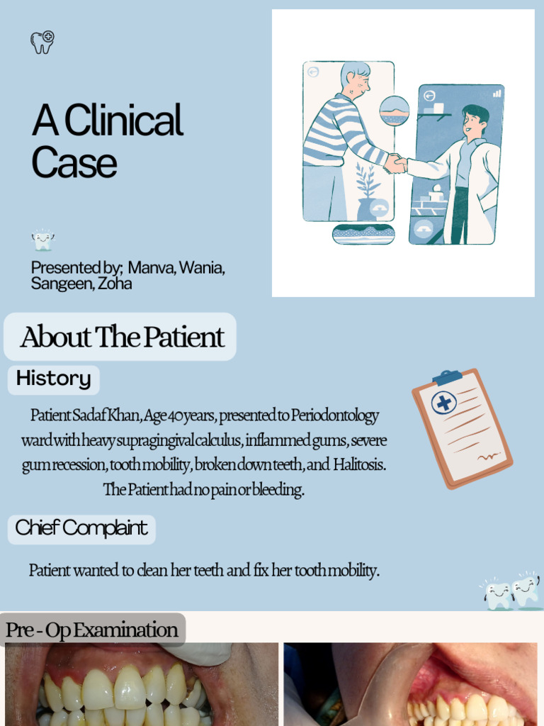 A Clinical Case Presentation | PDF | Dentistry | Medical Specialties
