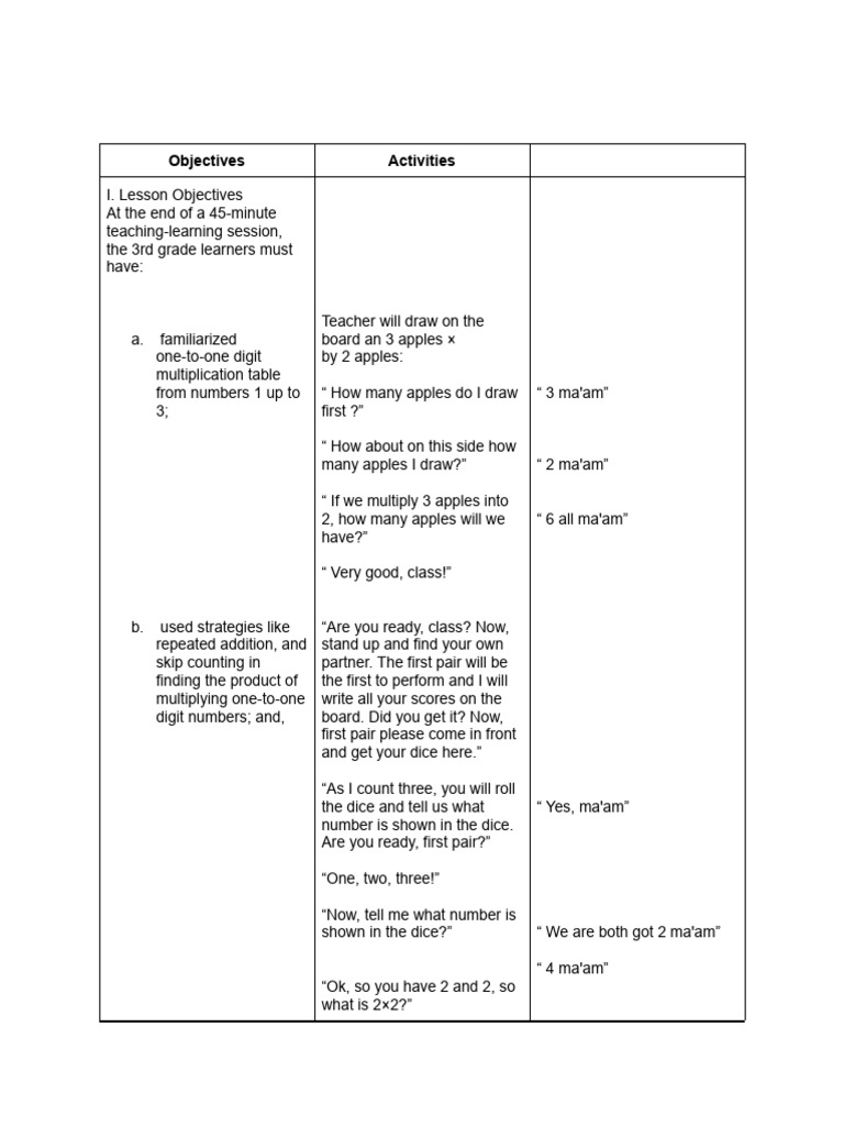 Deductive Lesson Plan Assignment | PDF | Procedural Knowledge | Human ...