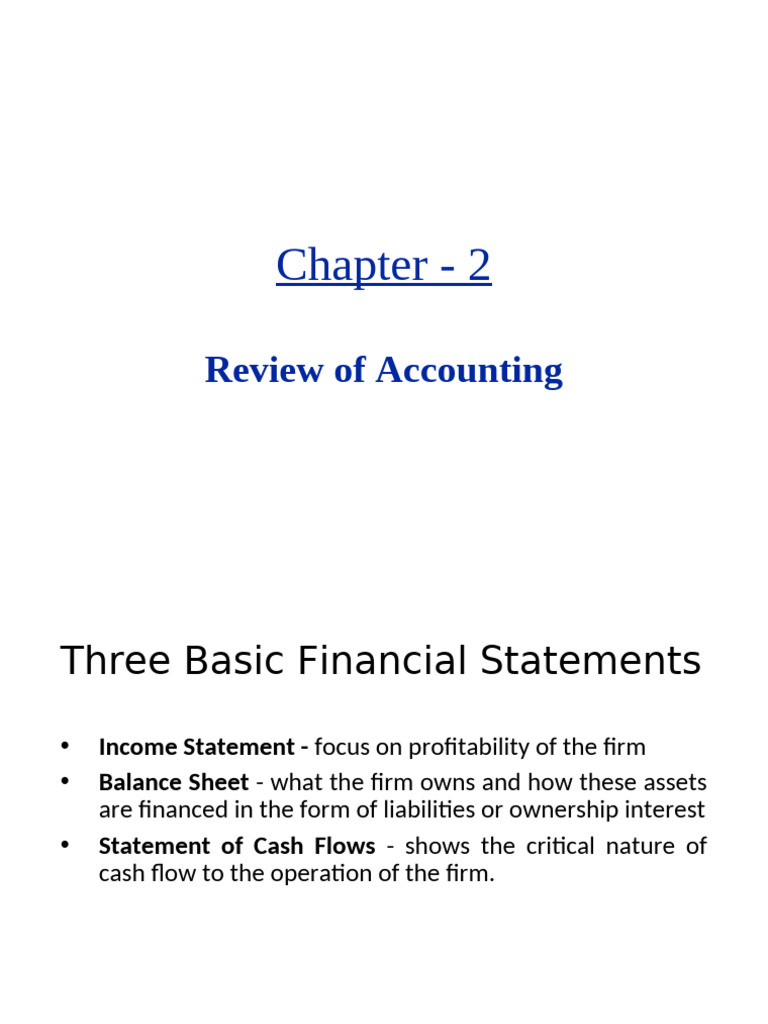Chapter 2 - Theory | PDF | Book Value | Cash Flow Statement
