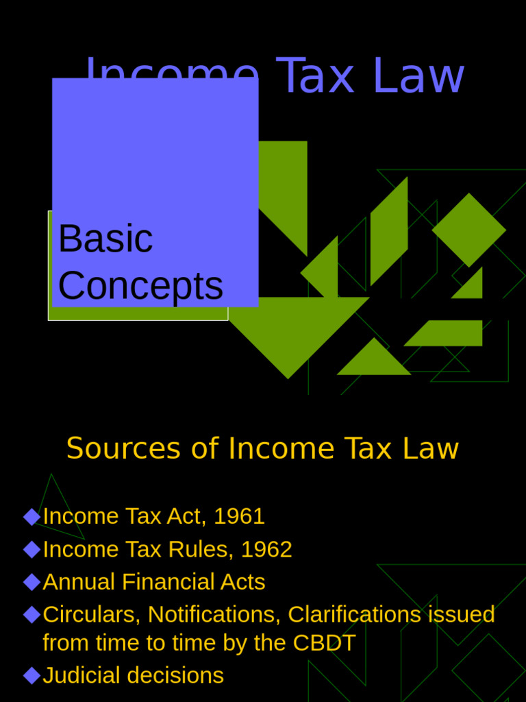 03 Income Tax- Basic Concepts (1) | PDF | Cost Of Living | Dividend