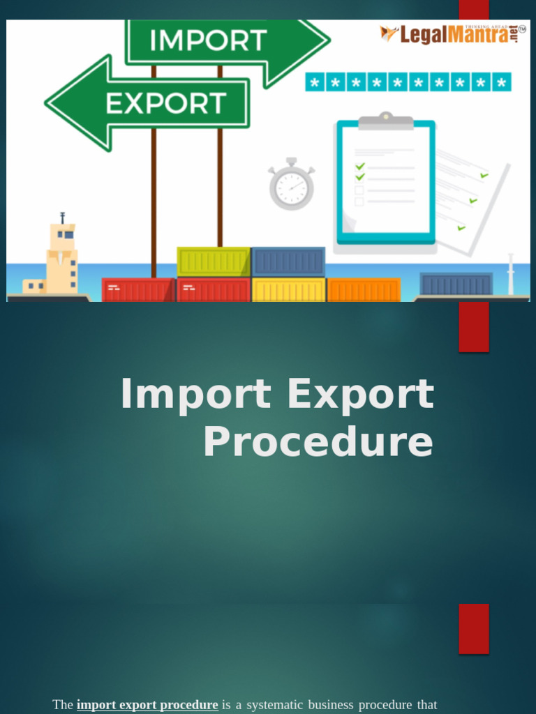 Import Export Procedures Guide | PDF | Imports | Economies
