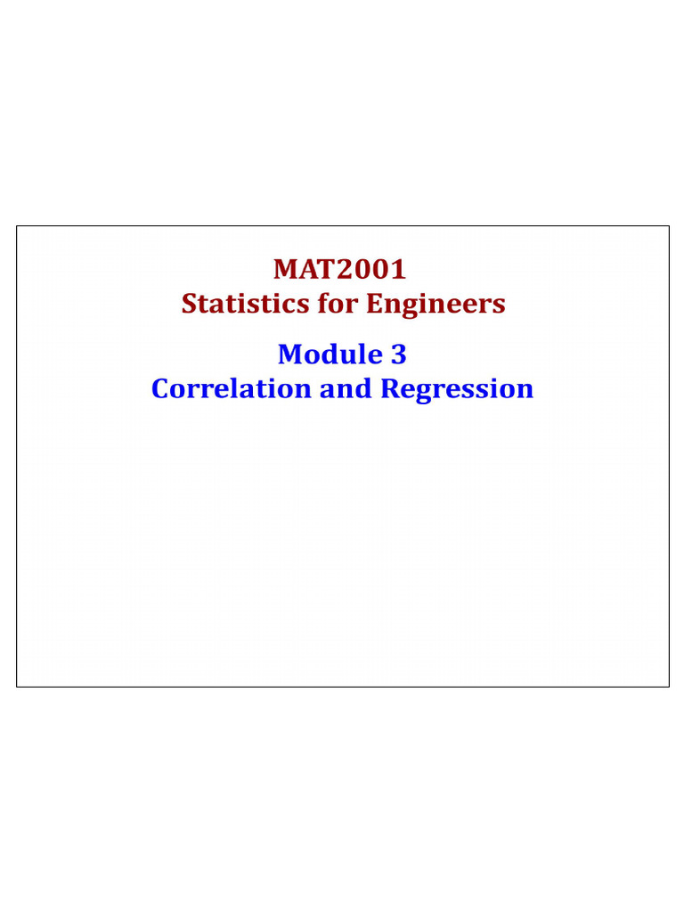 Statistics Module - 3 | PDF