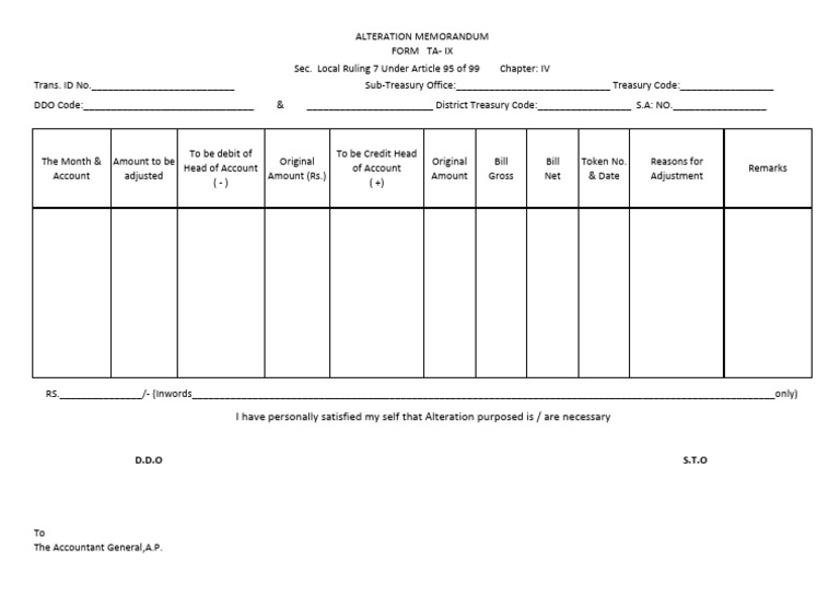 Alternation Memorandum AP | PDF