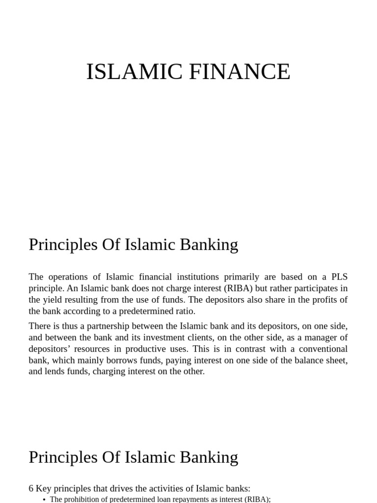 Islamic Finance | PDF | Islamic Banking And Finance | Interest