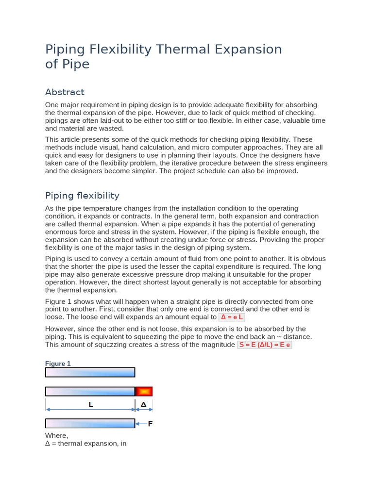 Thermal Expansion of Pipes | PDF | Thermal Expansion | Pipe (Fluid Conveyance)
