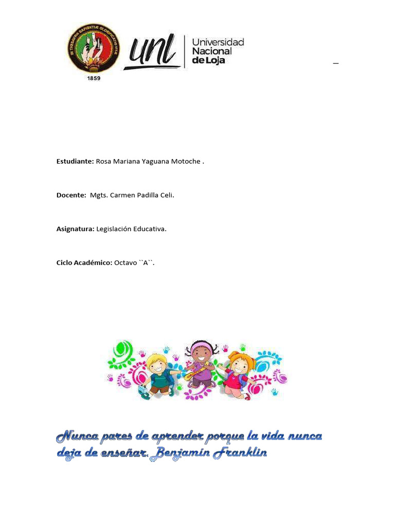Ta1 Legislacion Rosa Yaguana | PDF | Educación de la primera infancia ...