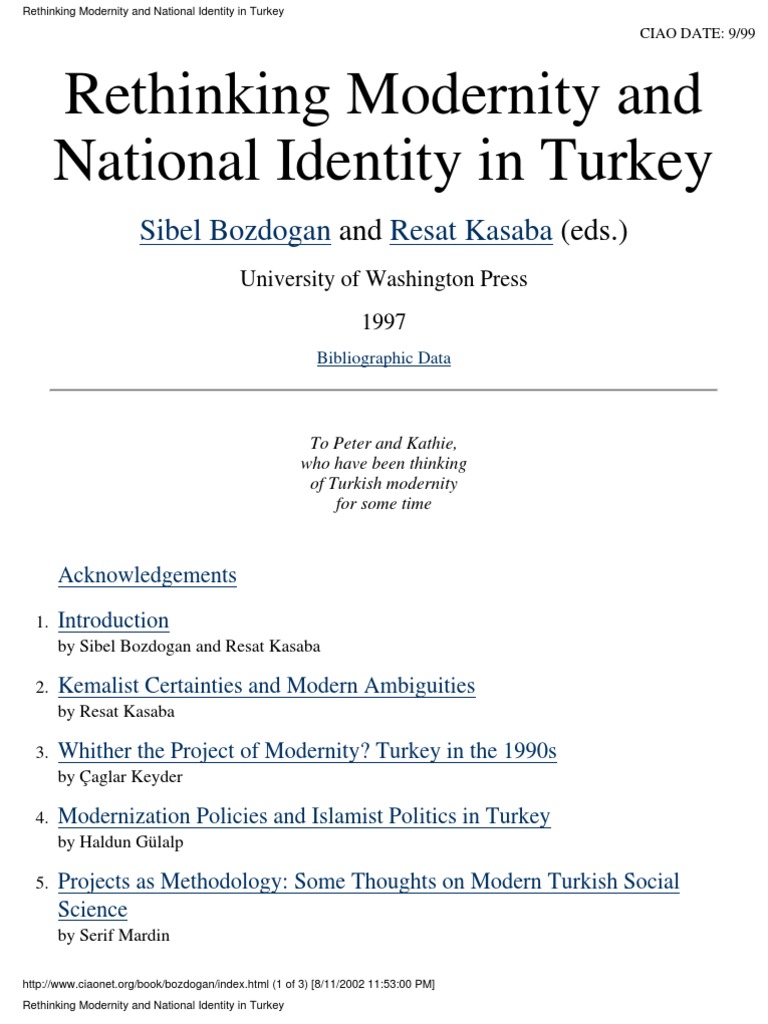 Modernity and Identity in Turkey | PDF | Turkey | Feminism