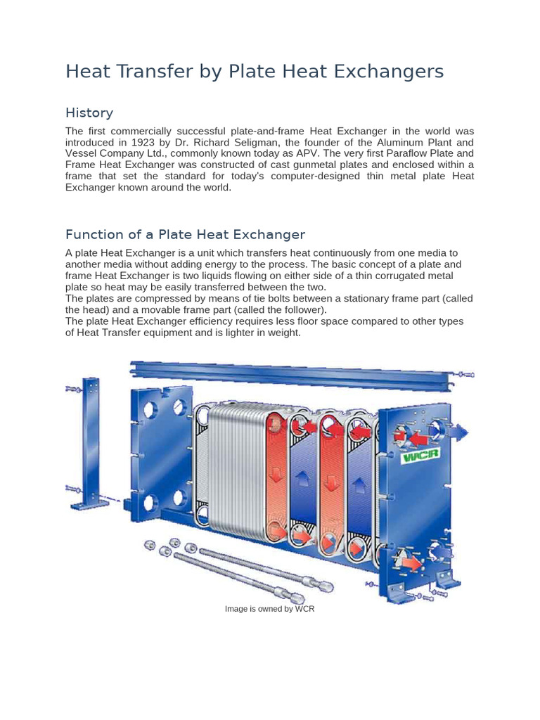 Summary Plate Heat Exchanger | PDF | Heat Exchanger | Heat Transfer