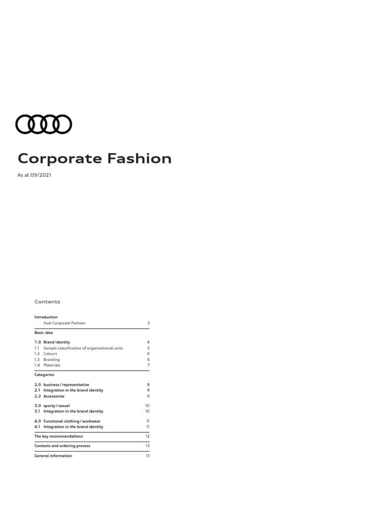DS Audi CorporateFashion En-2021-10 | PDF | Clothing | Fashion
