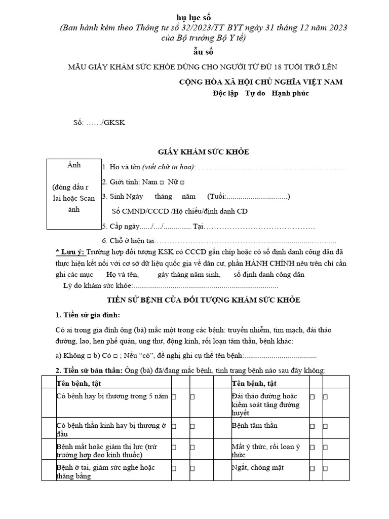 24.-Phu-Luc-Xxiv-Xxvi-Kham-Suc-Khoe SV | PDF