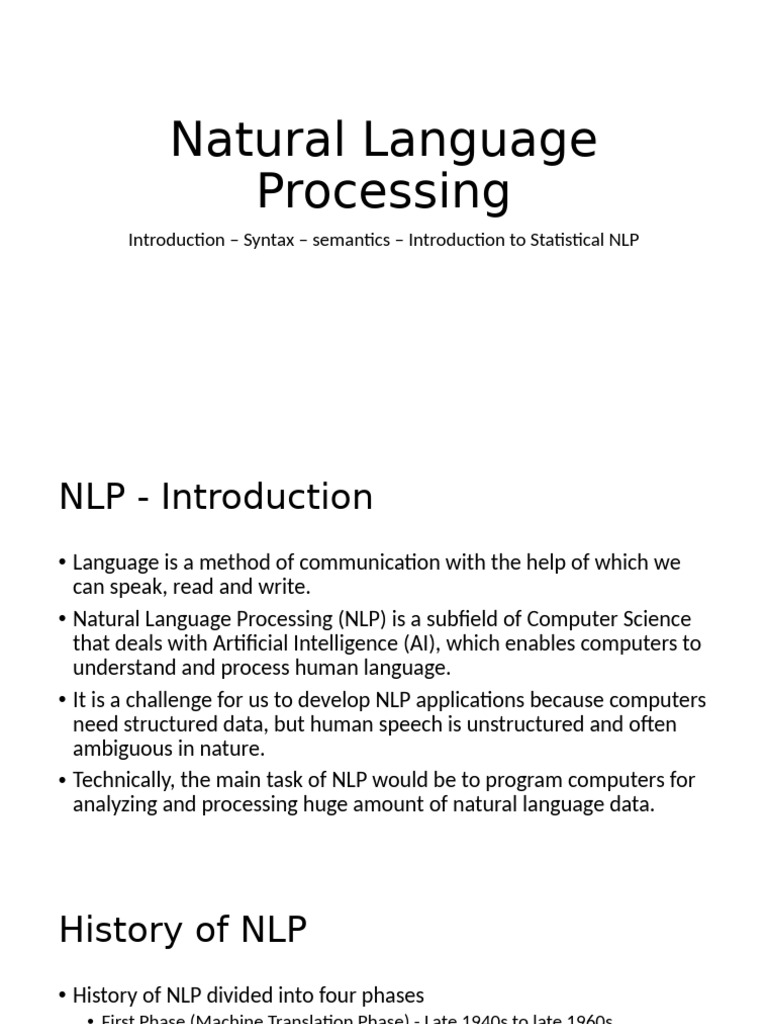 Natural Language Processing | PDF | Parsing | Ambiguity