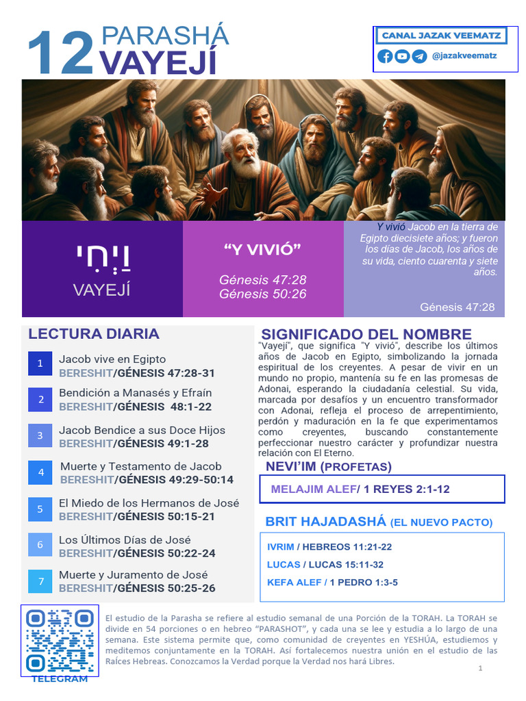 12 Parashat Vayeji 2023-2024 | PDF | Jacob | Libro del Génesis