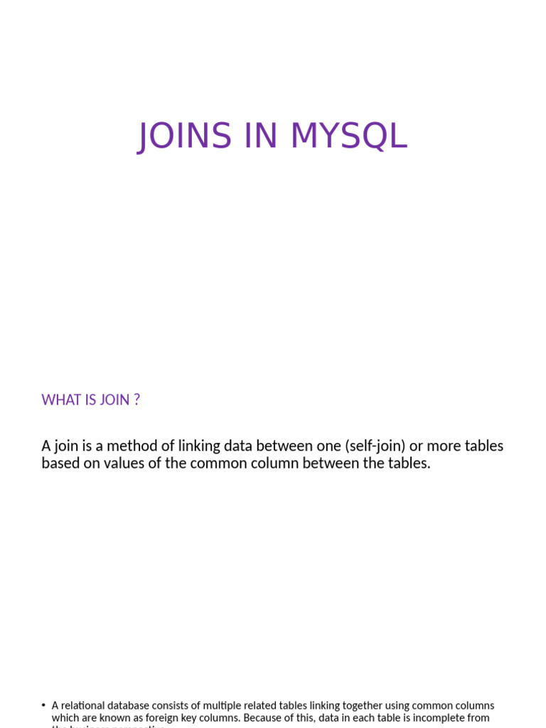 Join In Mysql Pdf Table Database Computer Programming 6397