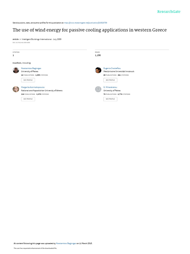 Wind Power Passive Cooling | PDF | Heat Transfer | Wind Power