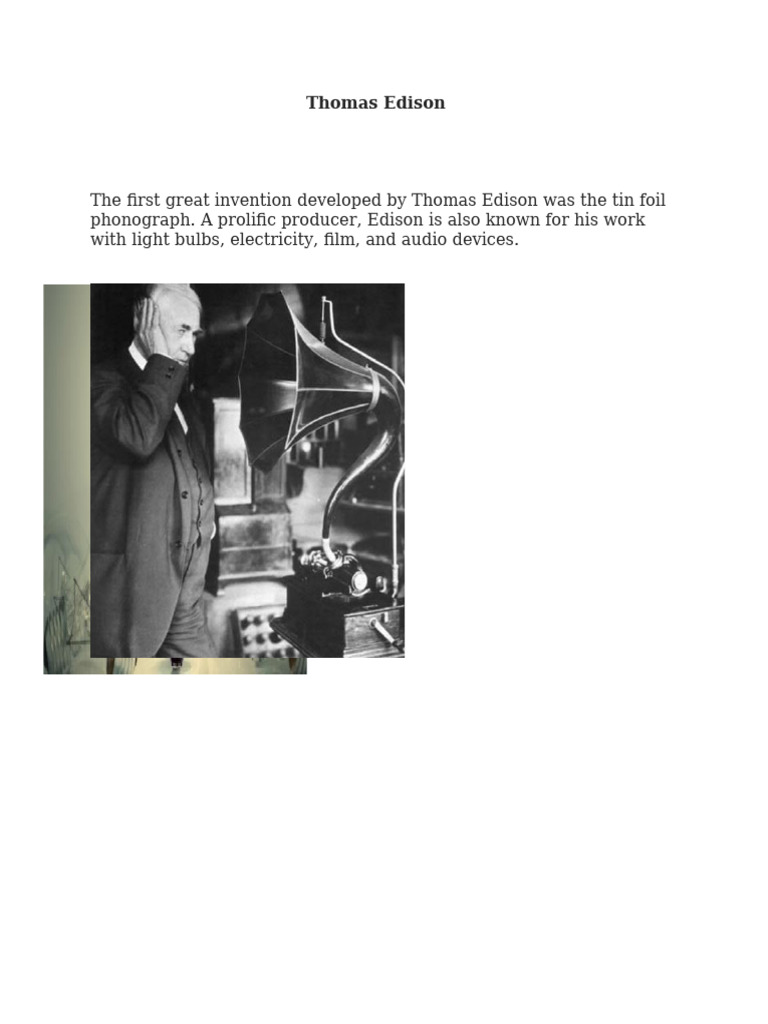 Thomas Edison | PDF