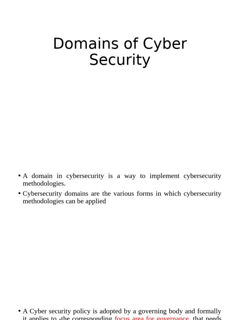 Understanding Cybersecurity Domains | PDF | Policy | Computer Security