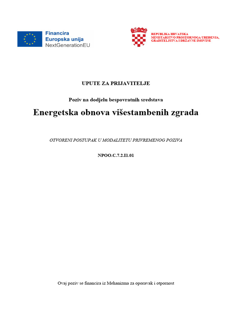 Upute Za Prijavitelje - EO VSZ | PDF
