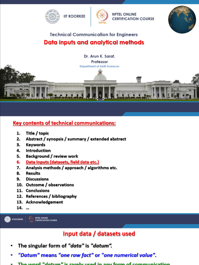 Week-2 Module - 1 Data Inputs and Methods | PDF | Methodology | Data