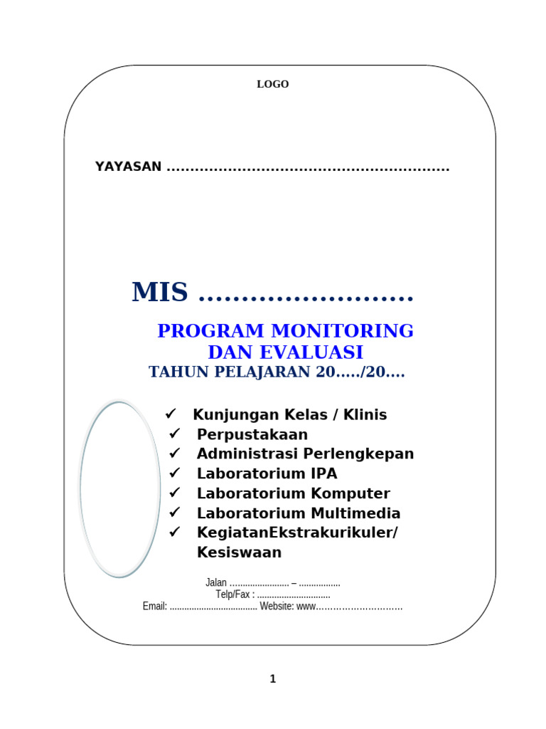 2.1.4.b. Rencana Dan Program Monev | PDF