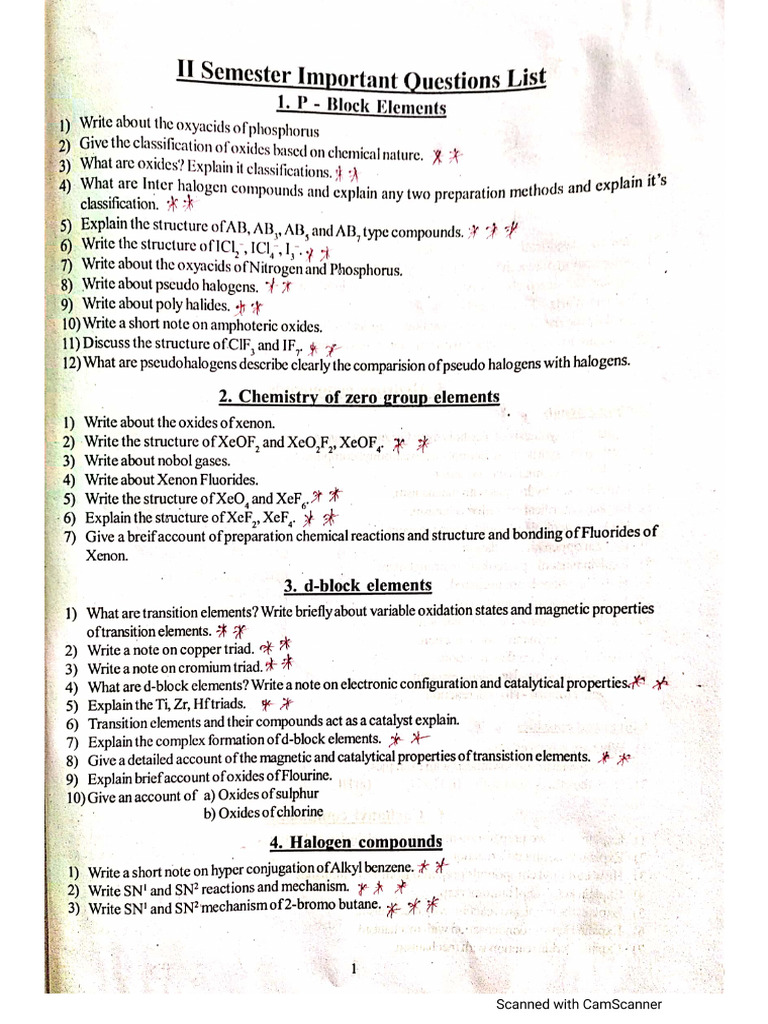 II-SEM IMPORTANT QUESTIONS | PDF
