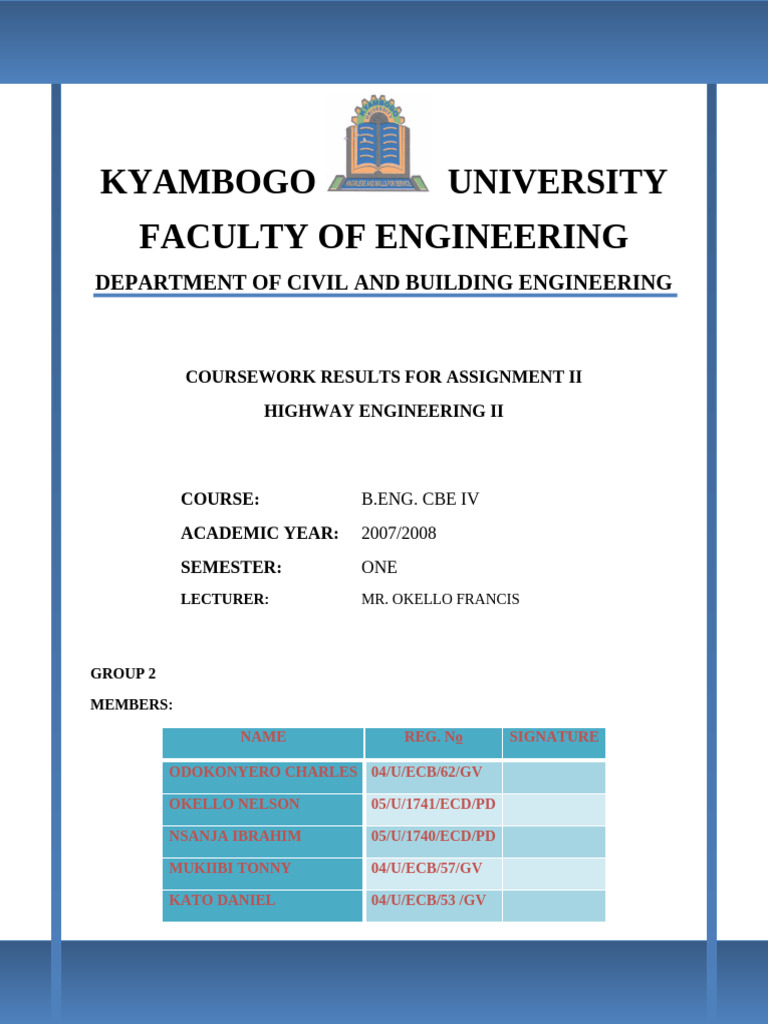 assigment highway | PDF | Road | Civil Engineering