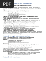 Self Management Skills Class 9 Notes Unit | PDF | Hygiene | Cognitive ...