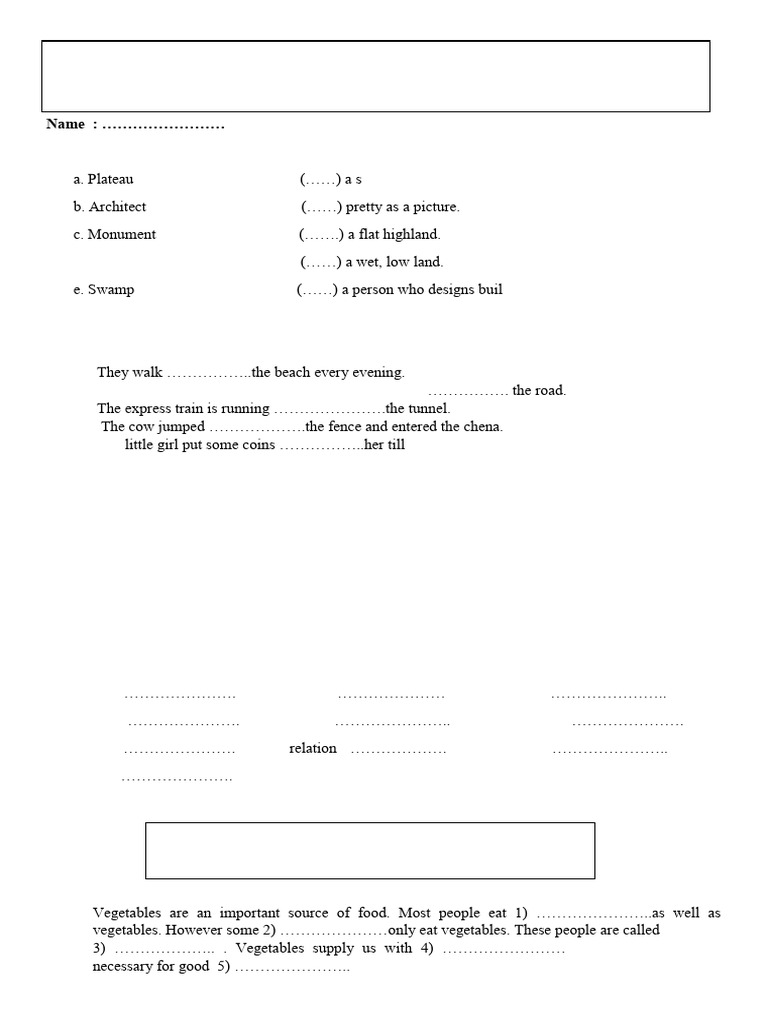 Grade 8 Daily Language Review Test | PDF | Vegetables | Bean