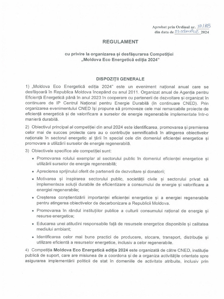 Regulament Concurs Mee 2024 | PDF