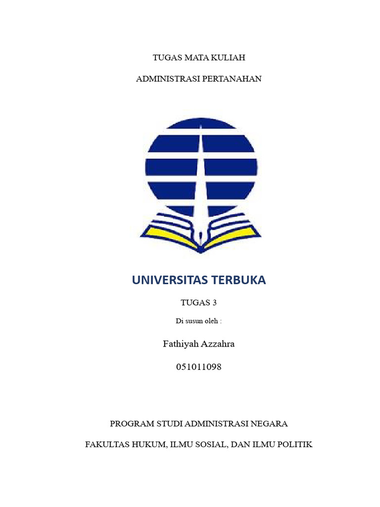 TUGAS 3 ADMINSISTRASI PERTANAHAN | PDF