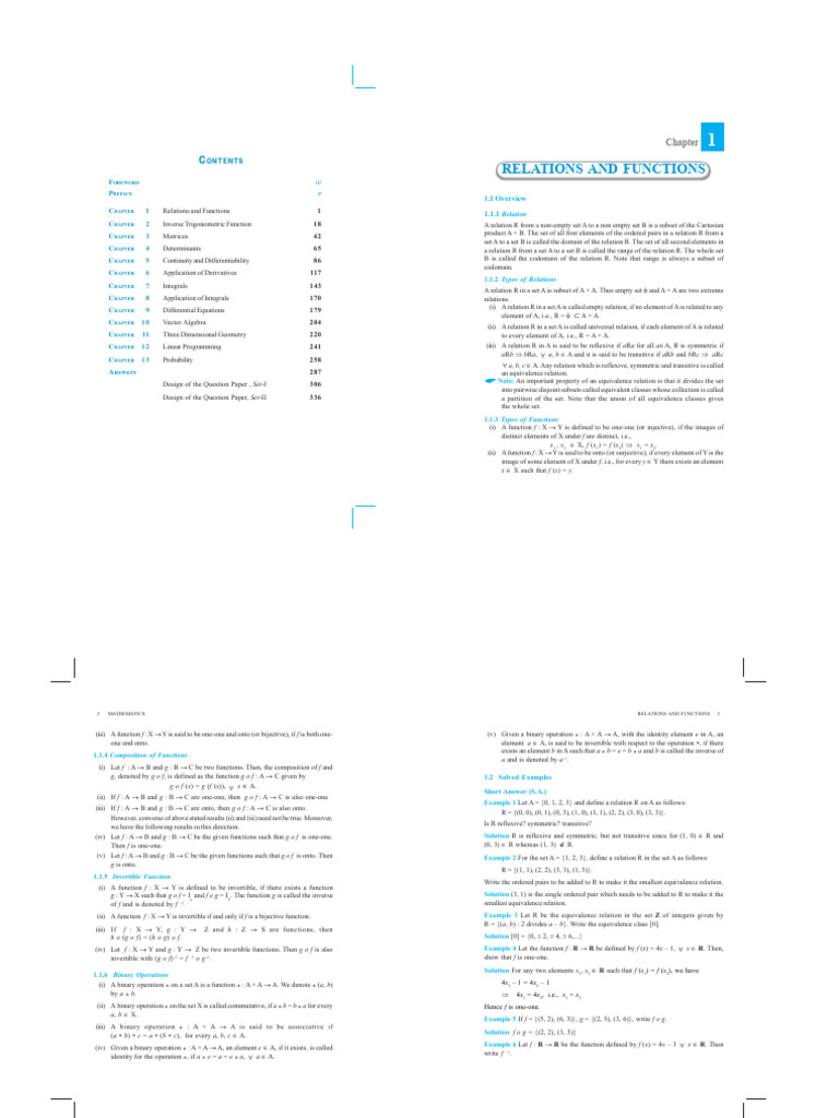 Mathematics Exemplar Problems Ncert Xii Class PDF | PDF | Function (Mathematics) | Set (Mathematics)