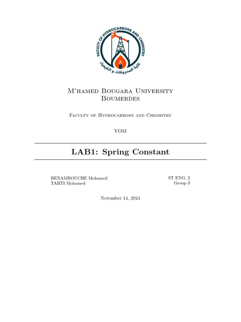 vom-tp1 | PDF | Oscillation | Force