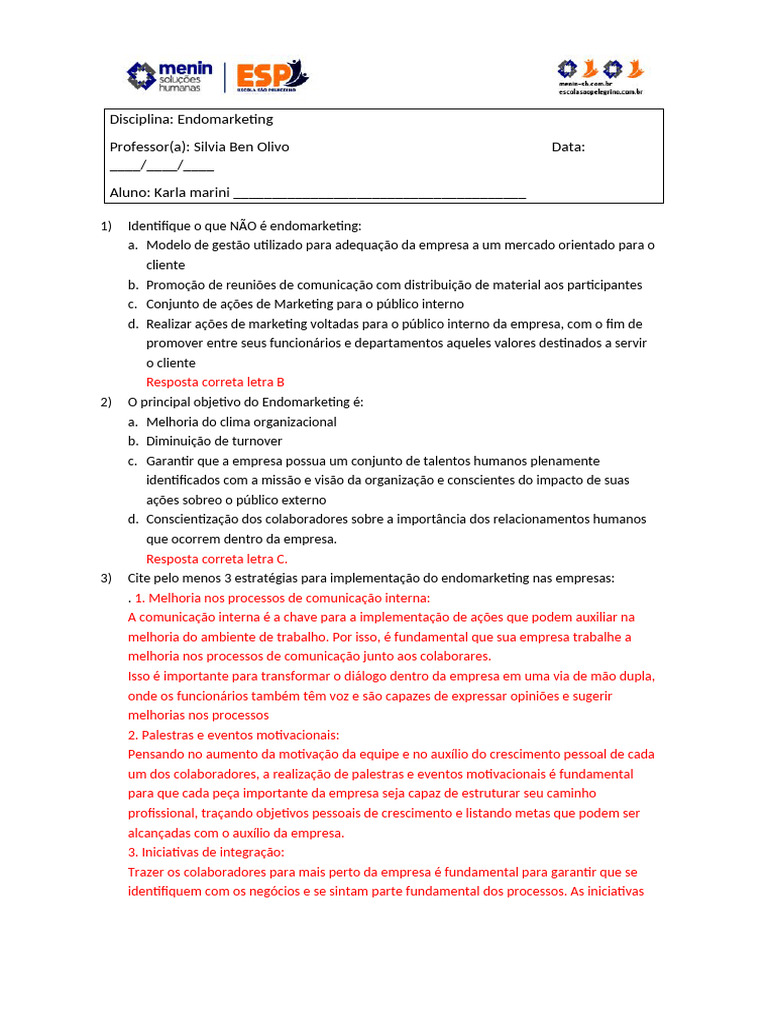 Estratégias e Benefícios do Endomarketing | PDF | Comunicação | Motivação