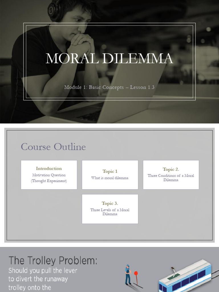 Lesson 1.3 Moral Dilemma | PDF