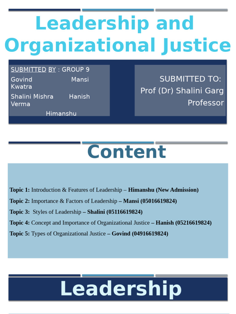 Leadership and Organizational Justice Insights | PDF | Leadership | Justice