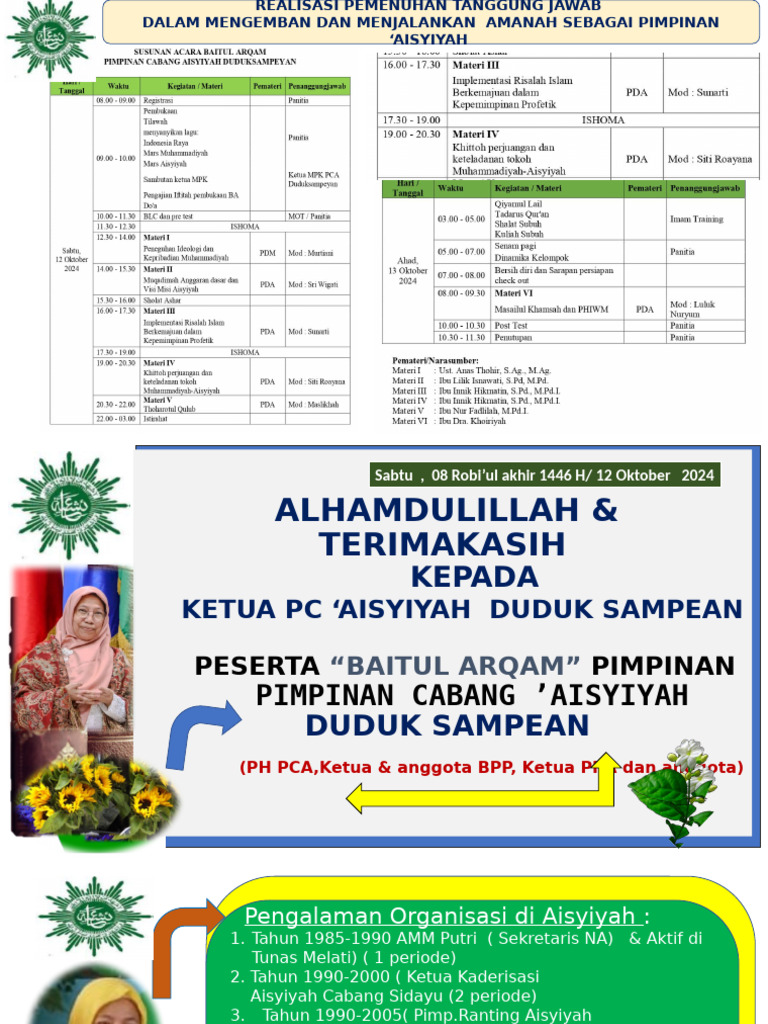 12 Okt 2024 Ba Pca Duduk Sampean Khittah Perjuangan & Ketauladanan | PDF