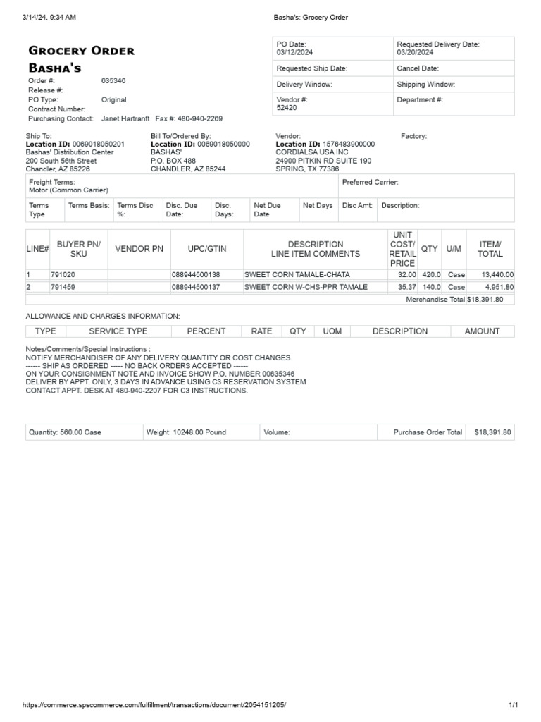 Basha's Grocery Order Fulfillment Details | PDF | Supply Chain Management