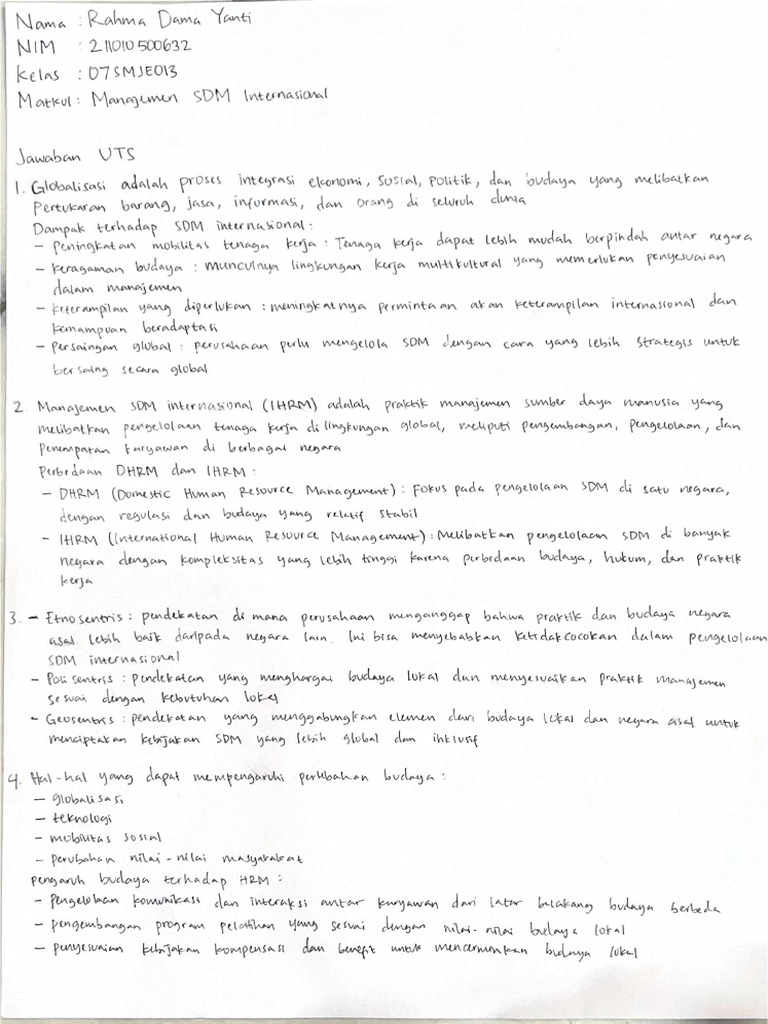 Jawaban UTS Manajemen SDM Internasional_compressed | PDF