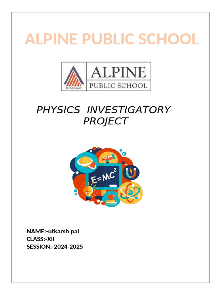 Physics Report New Yash | PDF | Electromagnetic Induction | Physical Sciences