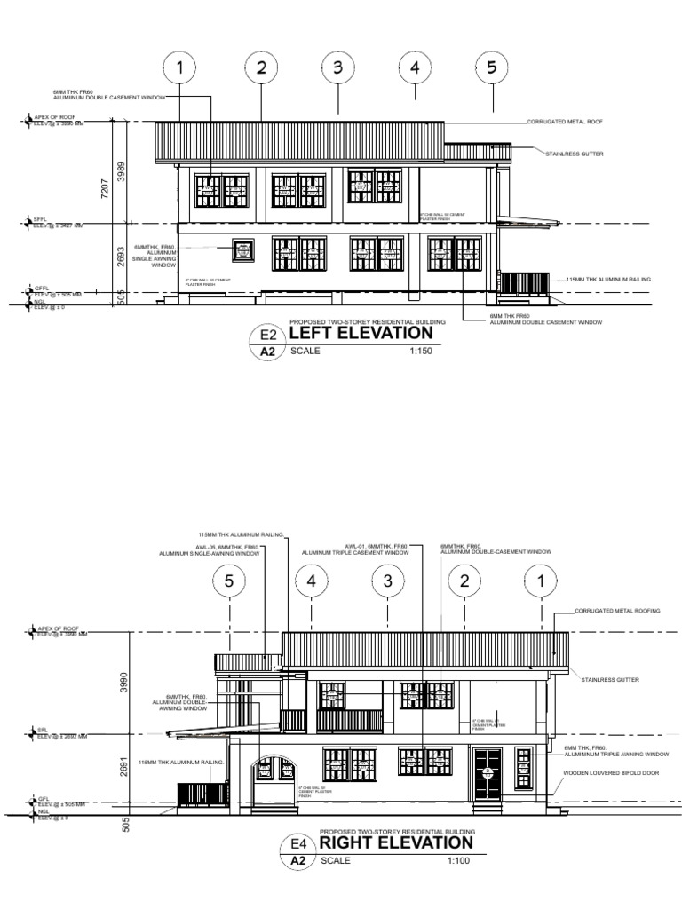 LEFT ELEVATION | PDF | Building Engineering | Buildings And Structures