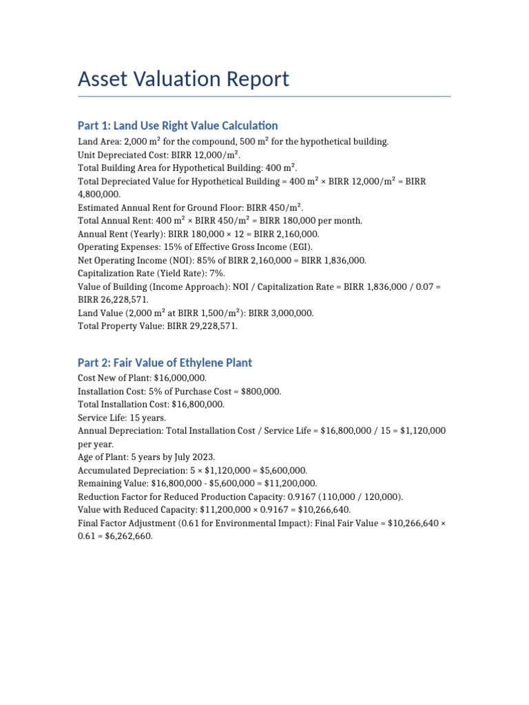 Asset_Valuation_Report | PDF