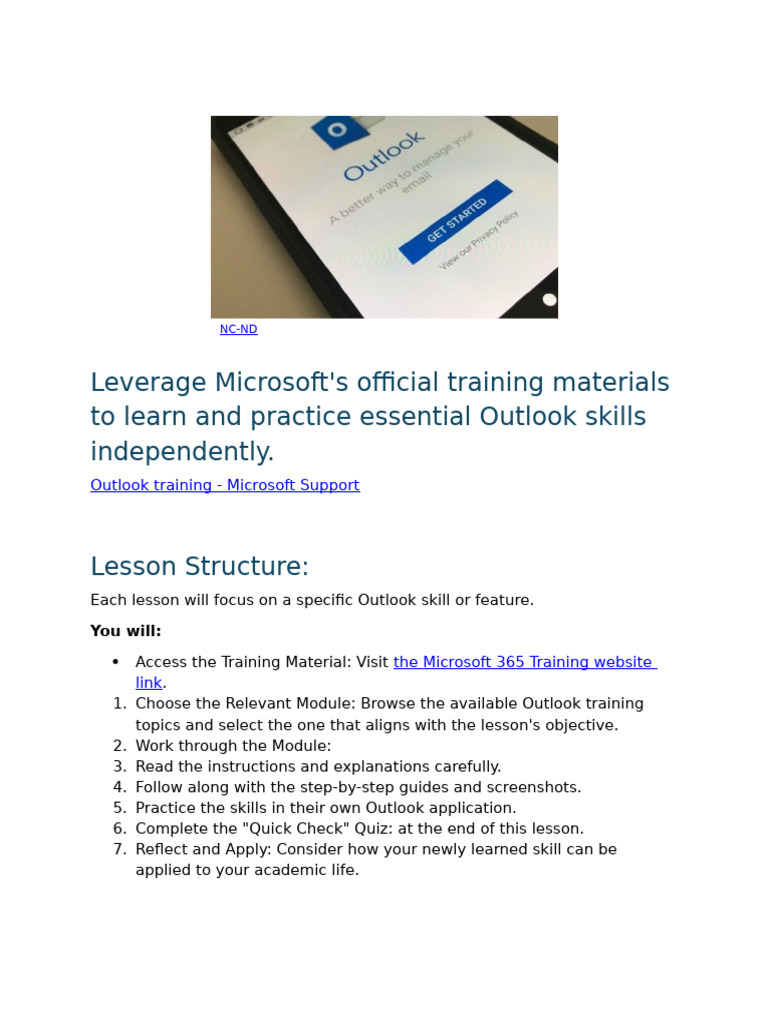 Microsoft Outlook Mastery | PDF | Microsoft Outlook | Computing