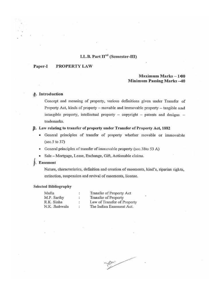 LLB Third Semester | PDF