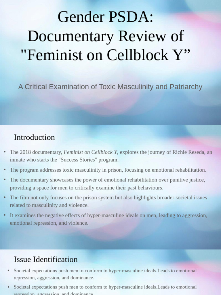 Gender PSDA_ Documentary Review of "Feminist on Cellblock Y” | PDF | Masculinity | Prisoner
