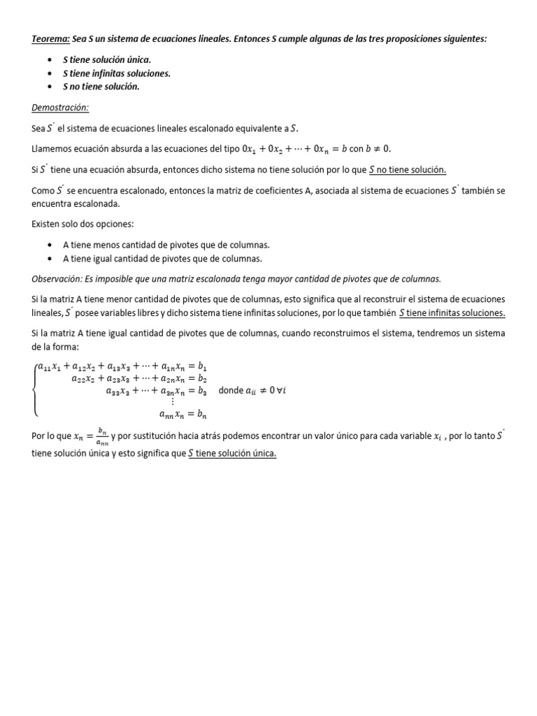 Demostracion Del Teorema 1 Unidad 3 | PDF