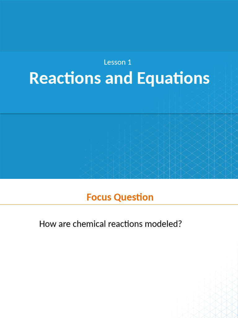 Teacher PowerPoint - Reactions and Equations | PDF | Chemical Reactions ...