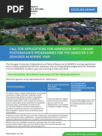 Call For Applications For Admission Into Luanar Postgraduate Programmes ...