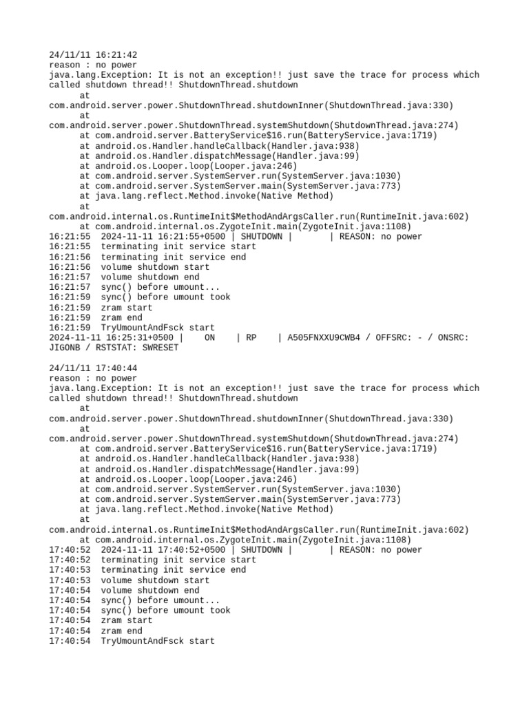 Power Off Reset Reason Backup | PDF | Java (Programming Language) | Systems Architecture